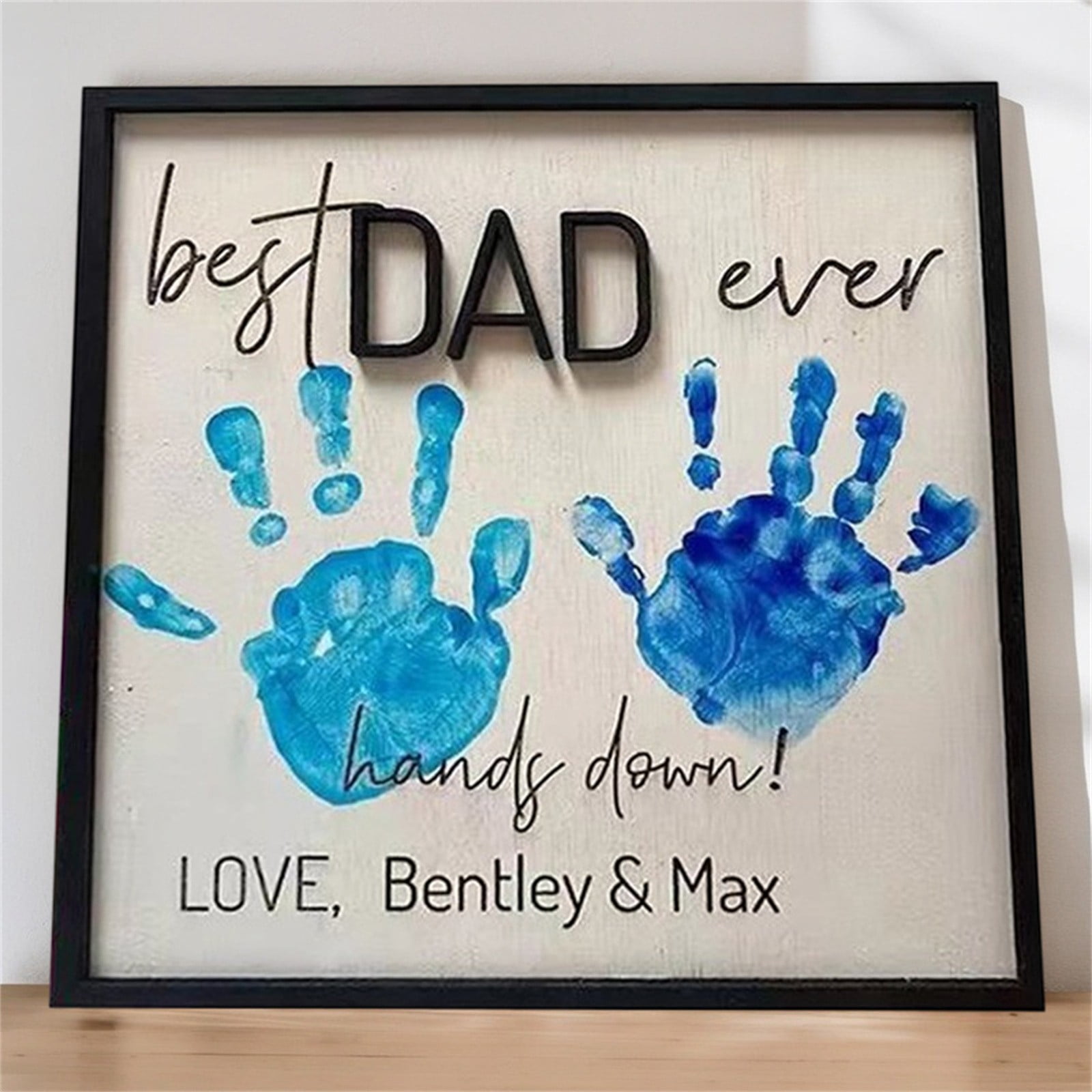 DIY Wooden Handprint Signs,Creative Parent Child Commemorative Hand ...