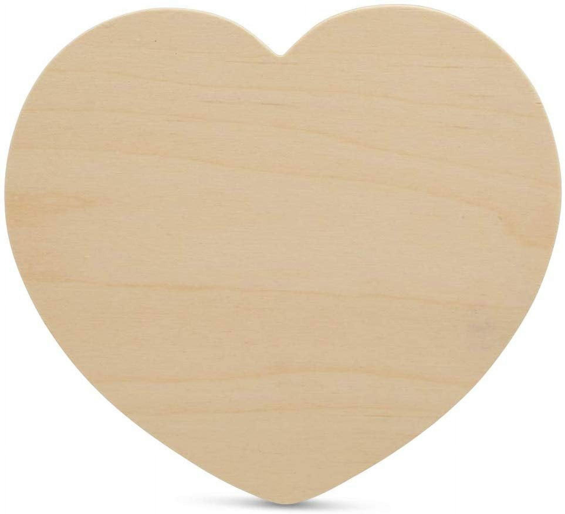 DIY Wooden Heart Cutouts for Crafts 8 inch, 1/8 inch Thick, Pack of 5 ...