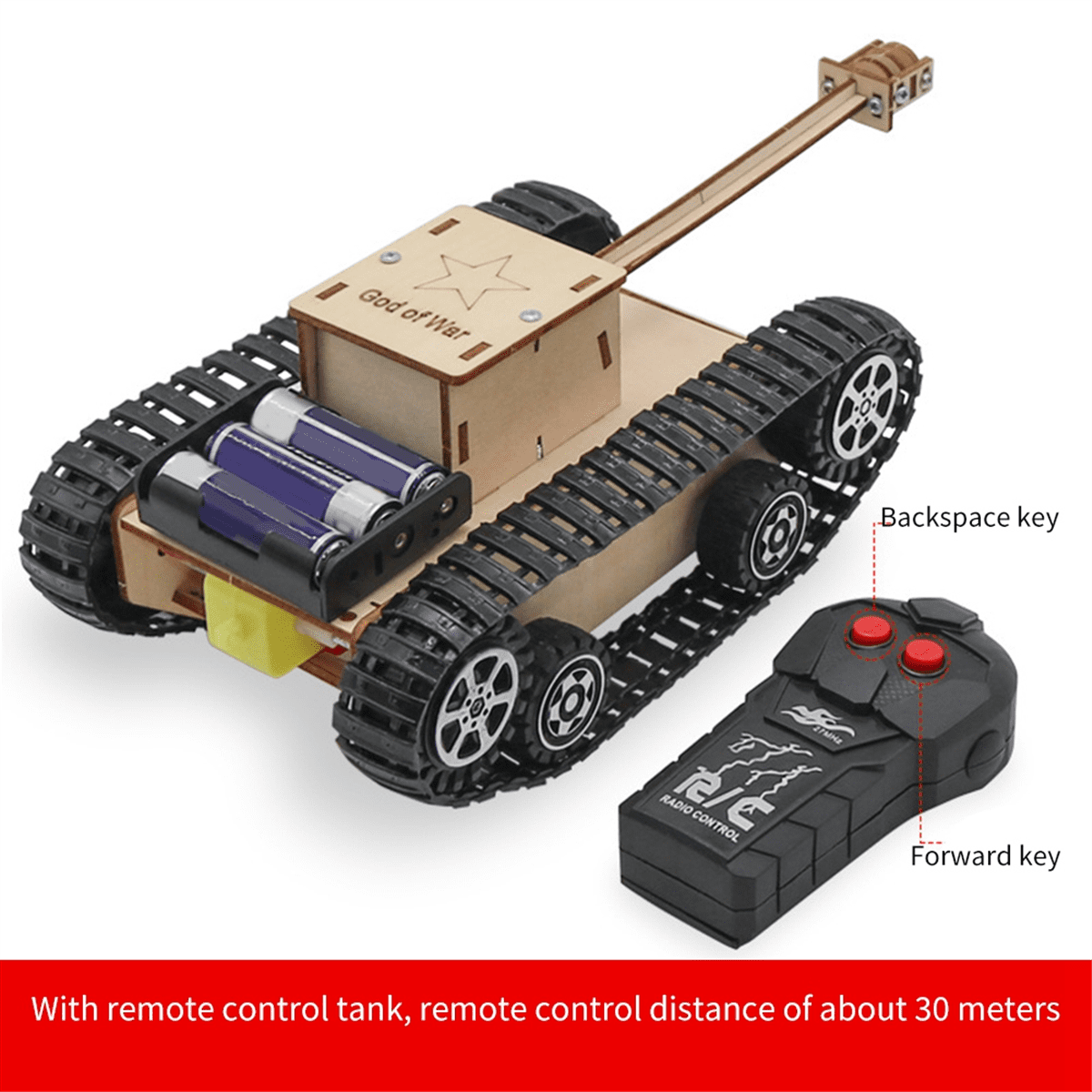 DIY Wooden Kids Science Experiment Kits-Remote Control Off Road Tracked ...