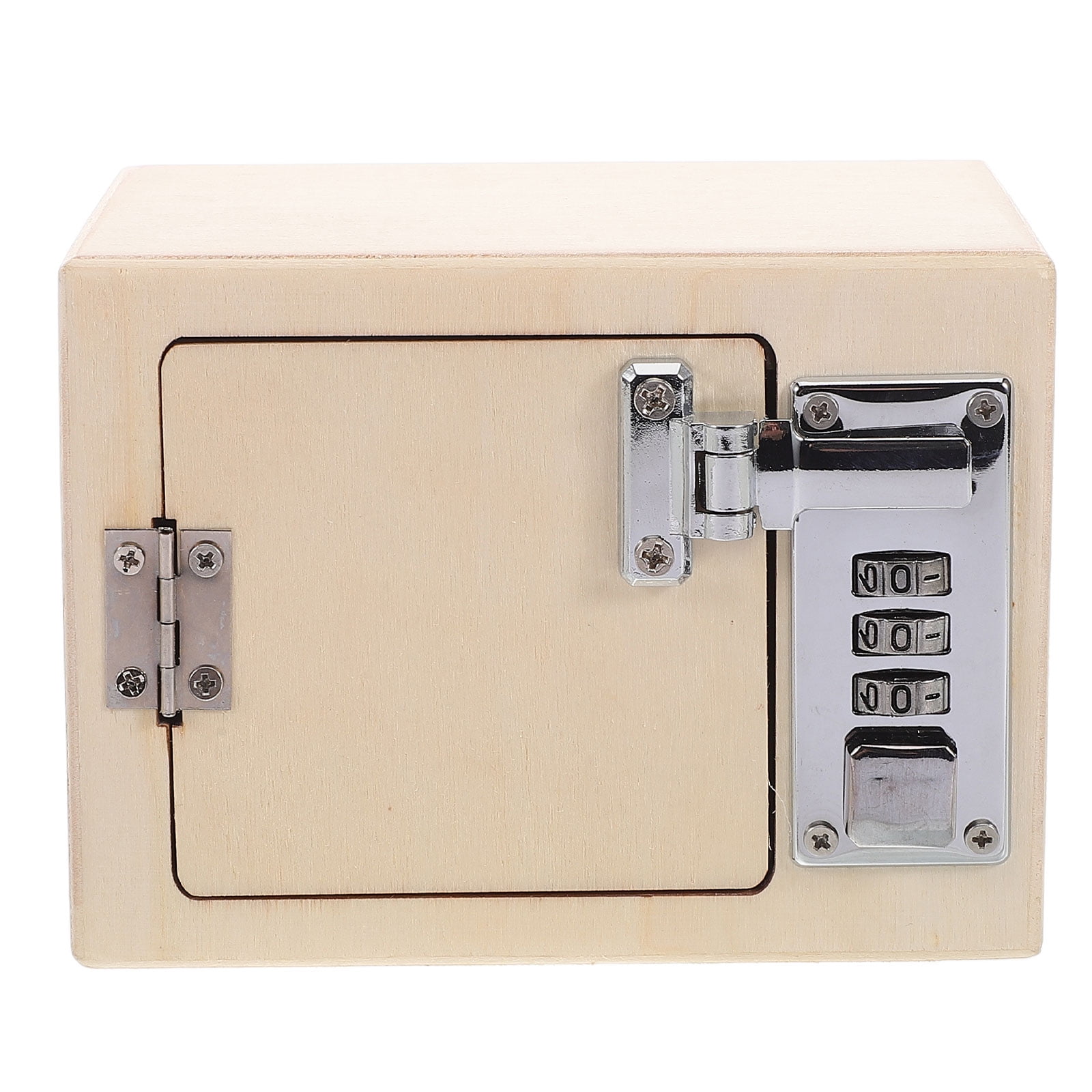 DIY Wooden Lock Box Kids Vintage Jewelry Storage Box with Lock Puzzle ...