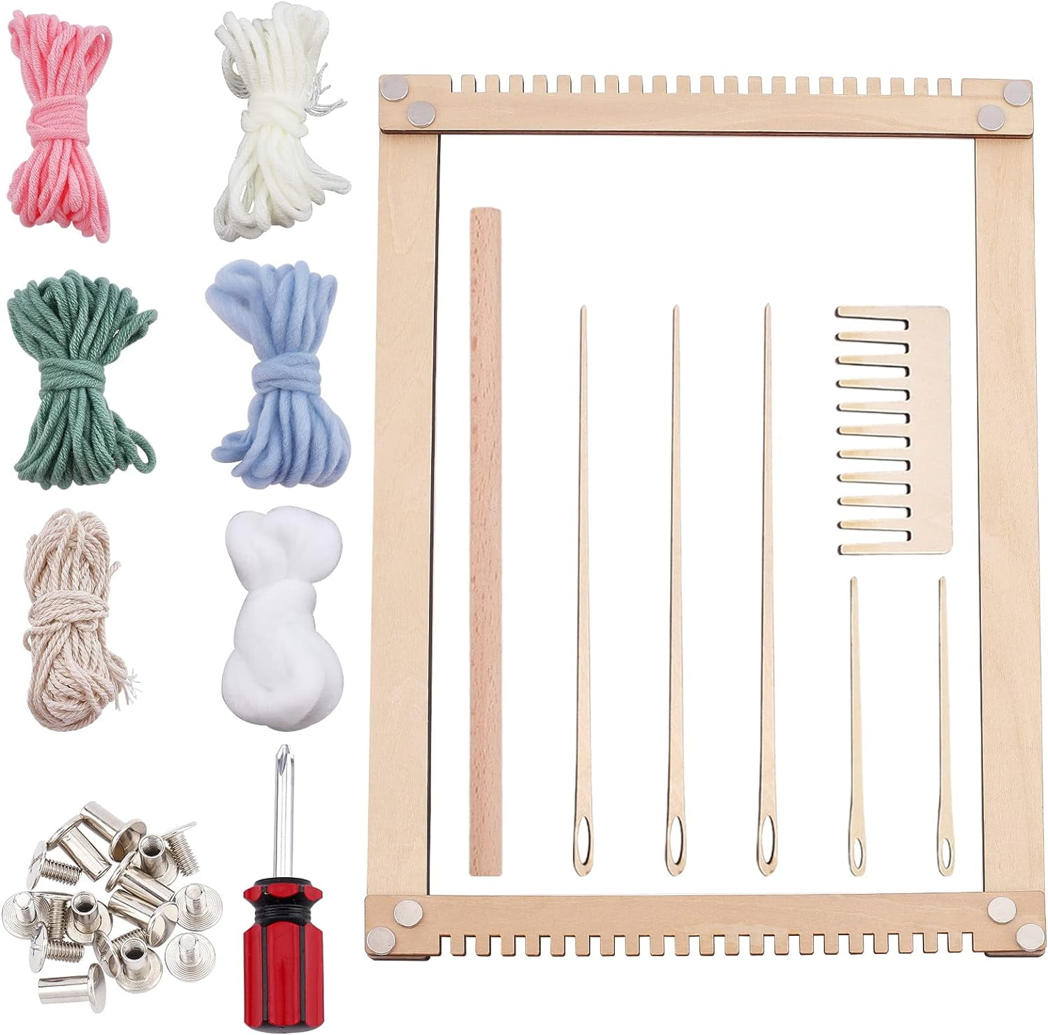 DIY Wooden Multi-Craft Weaving Loom Large Frame Including Wooden ...