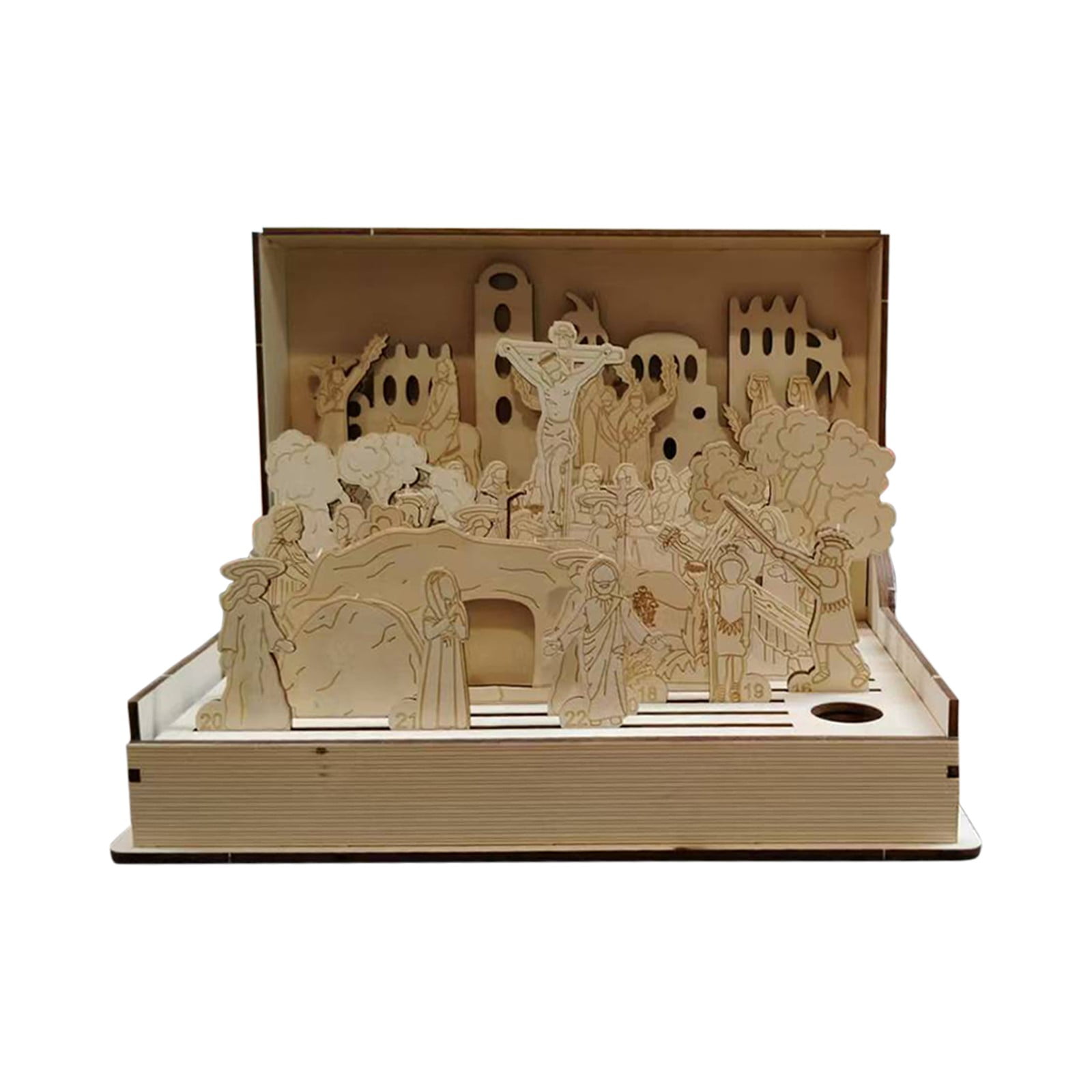 DIY Wooden Nativity Scene Kit Handcrafted 3D Puzzle for Christmas ...