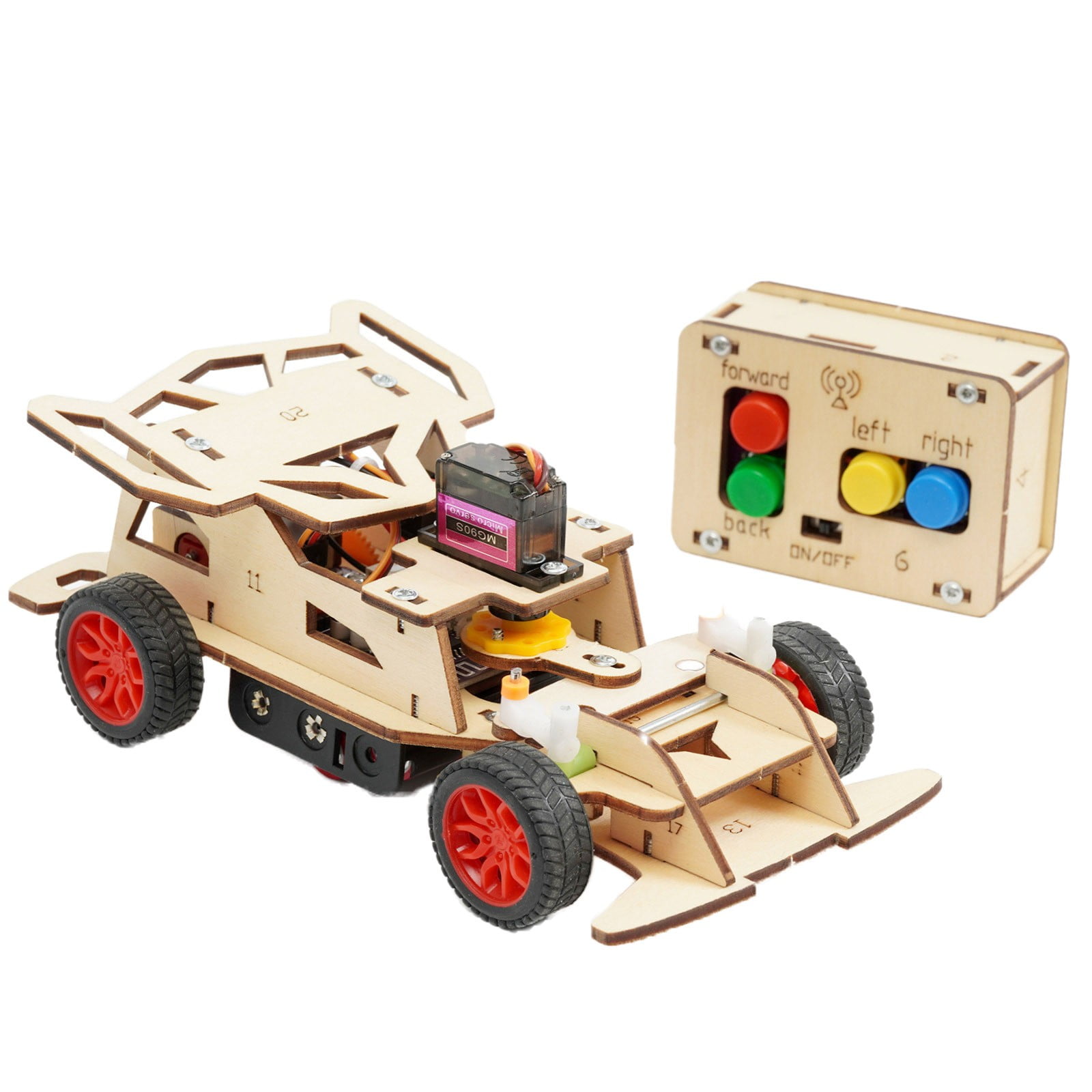 DIY Wooden RC Car Kit - Educational STEM Toy for Kids & Adults - Remote ...