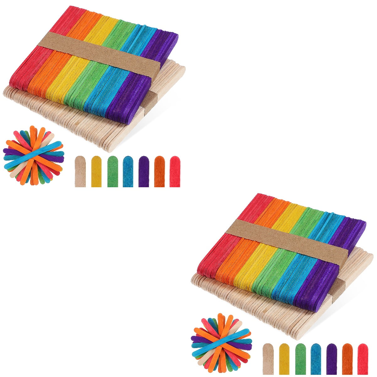 DIY Wooden Sticks Jumbo Popsicle 200 Pcs Crafts Stirring Rod Lollipop ...