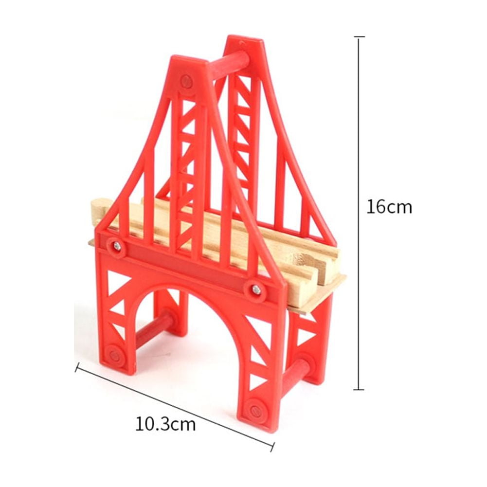 DIY Wooden Track Tools Bridge Train Rail Track Accessories Suitable for ...