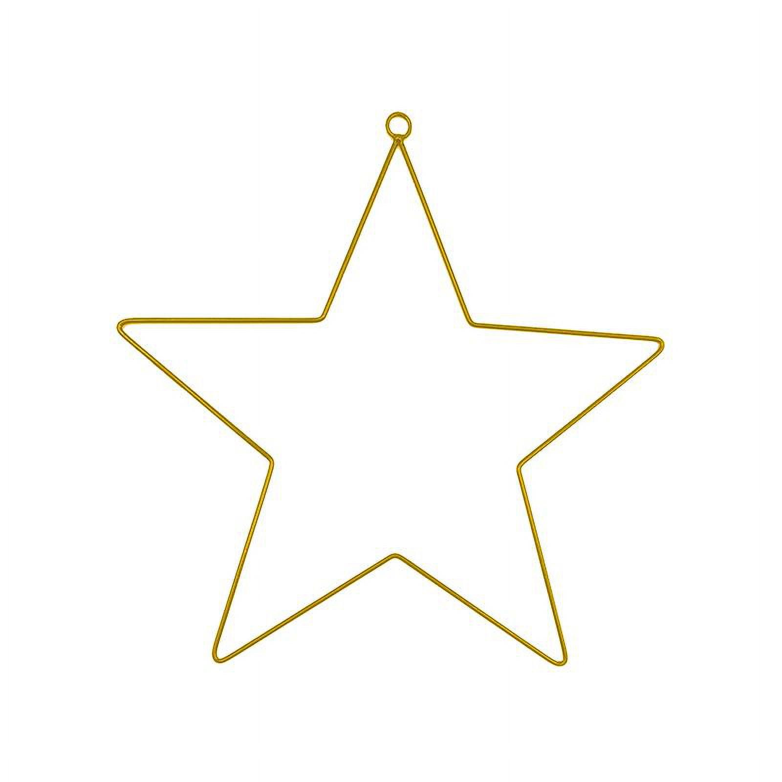 DIY Wrought Iron Metal Stars Ring Stars Wire Wreath Frame Hoop Macrame ...