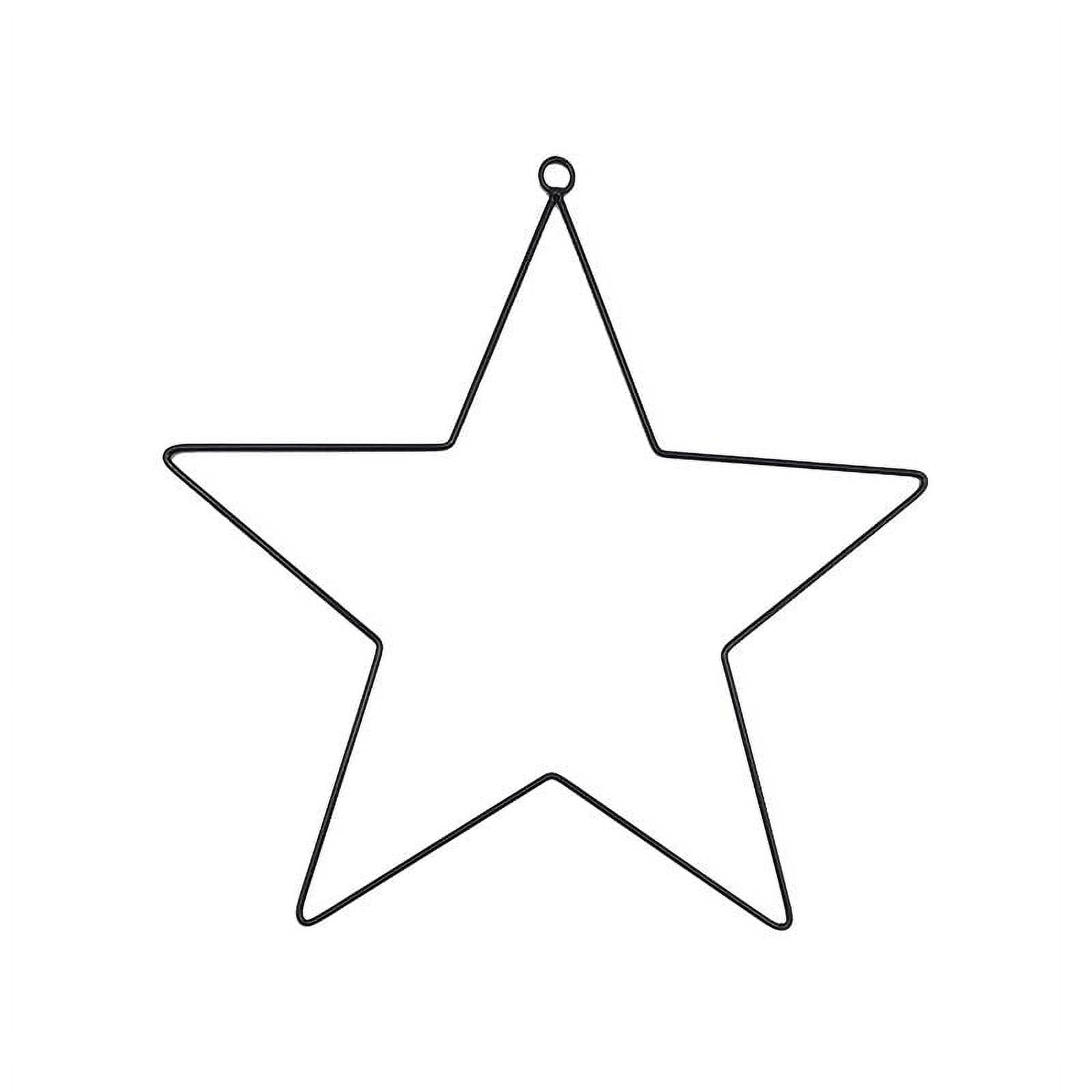DIY Wrought Iron Metal Stars Ring Stars Wire Wreath Frame Hoop Macrame ...