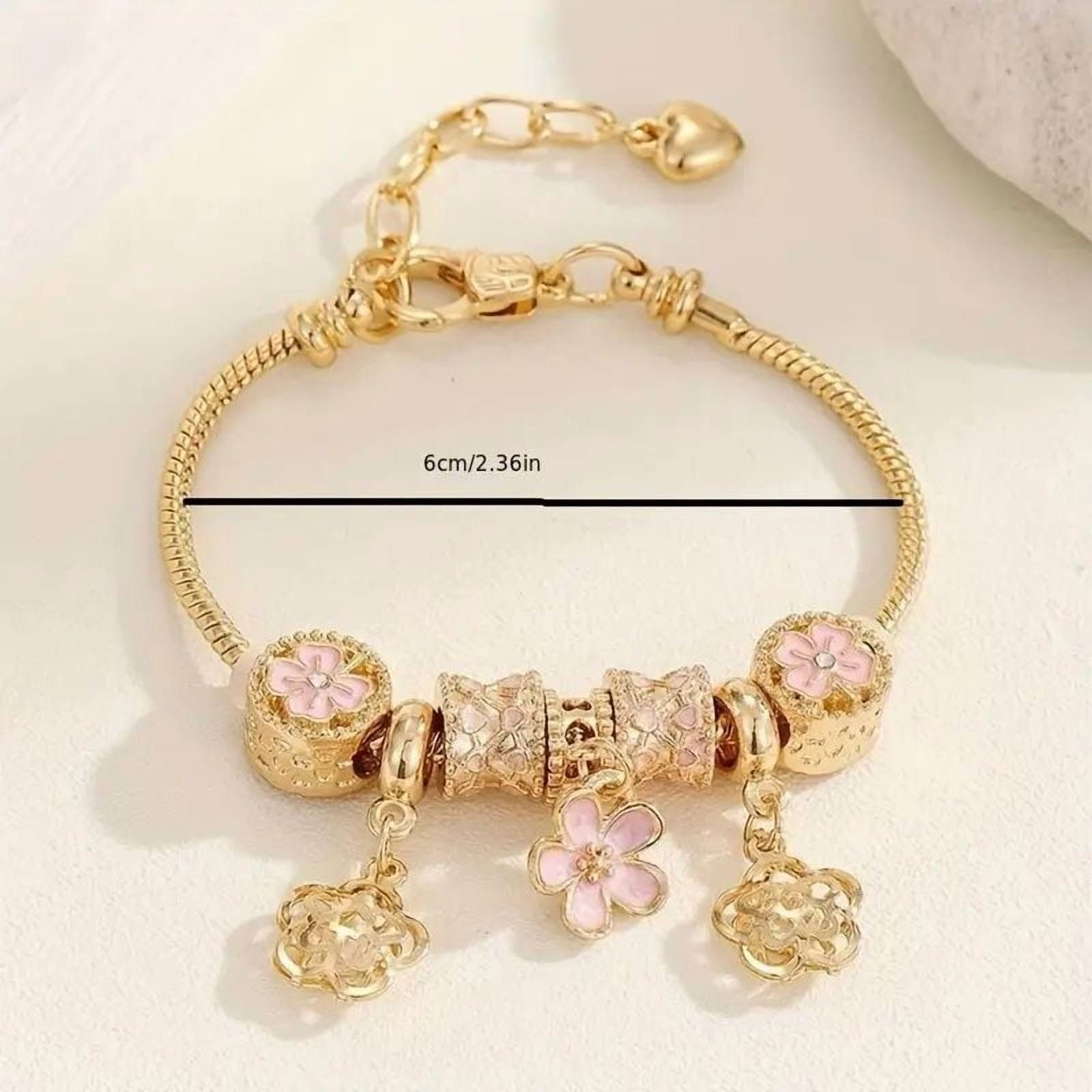 DIY bead bracelet multi-element stainless steel copper alloy rhinestone ...