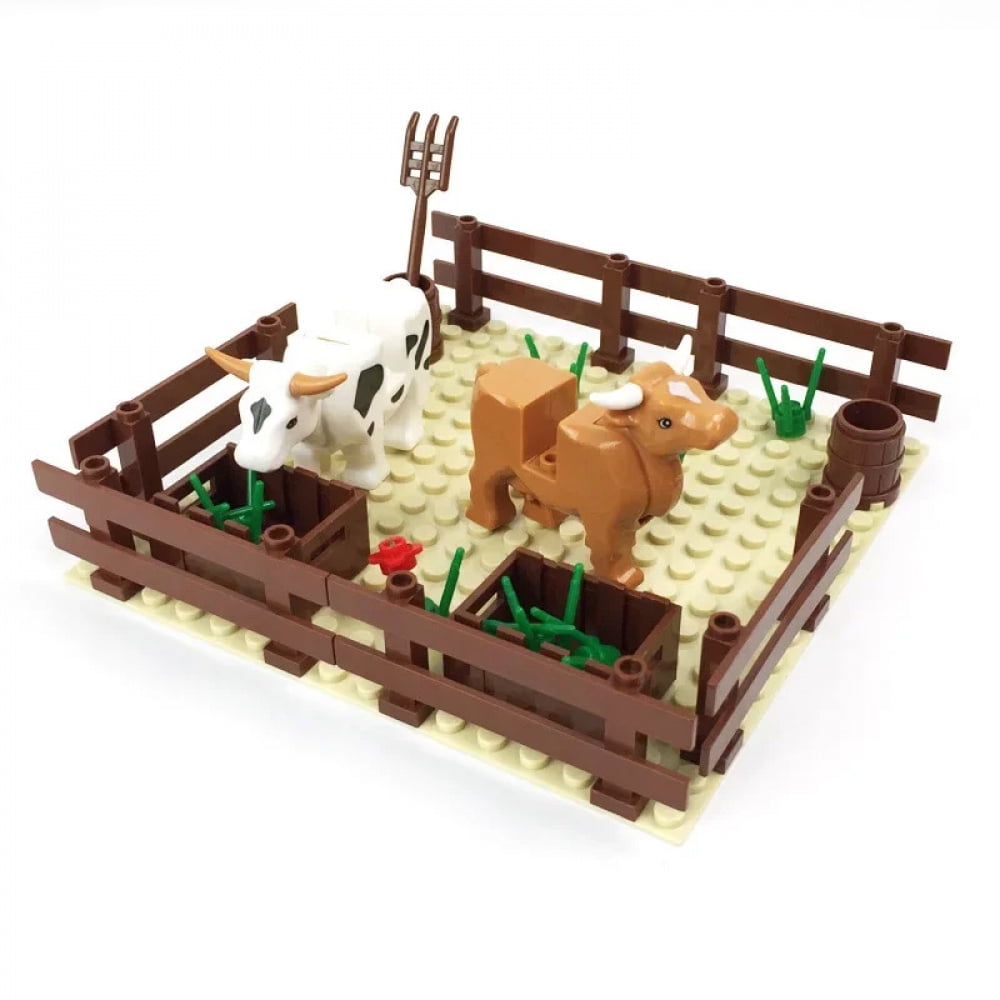 DIY building blocks small particle building blocks cattle pen pig shed ...