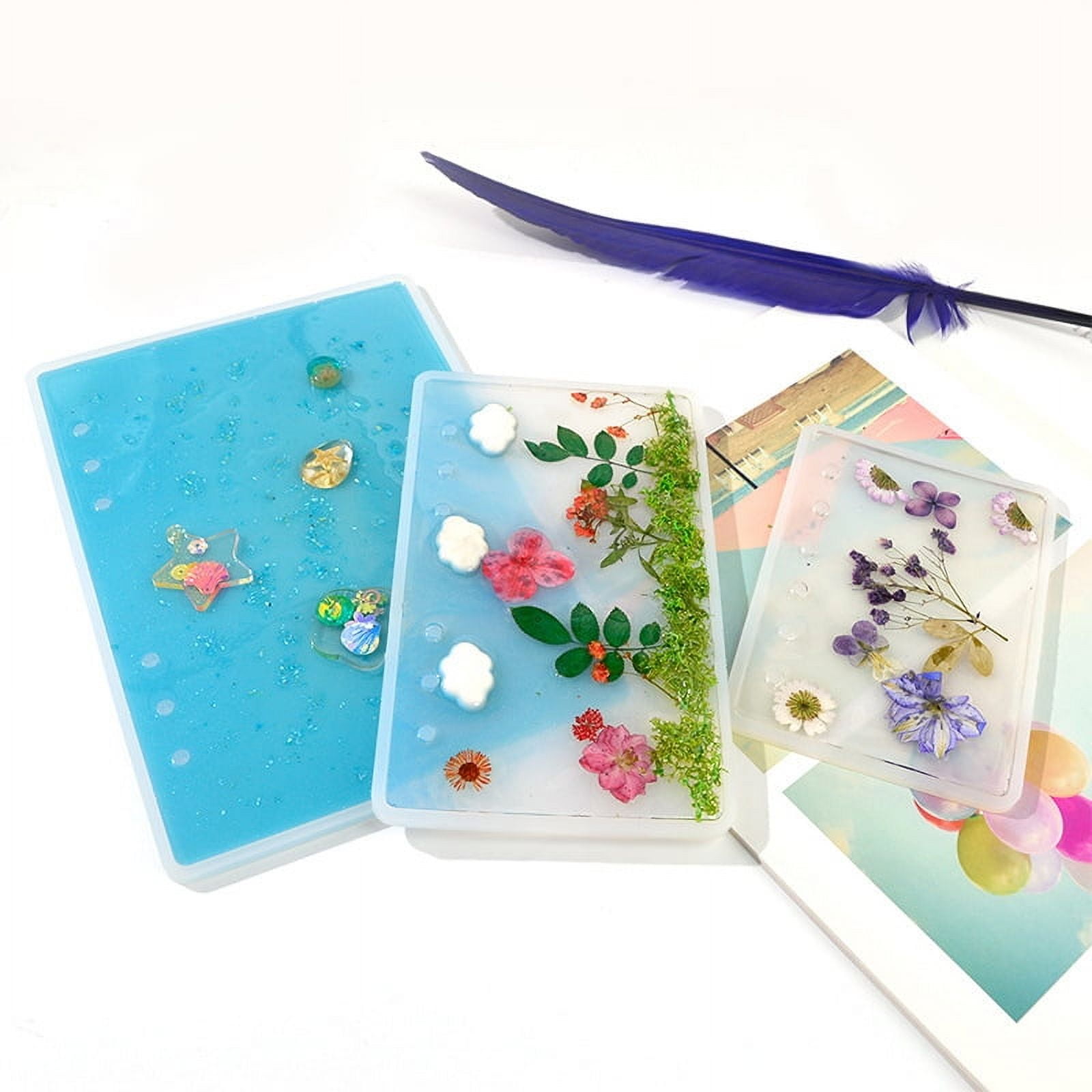 DIY crystal drop glue notebook mold A5A6A7 silicone high mirror ...