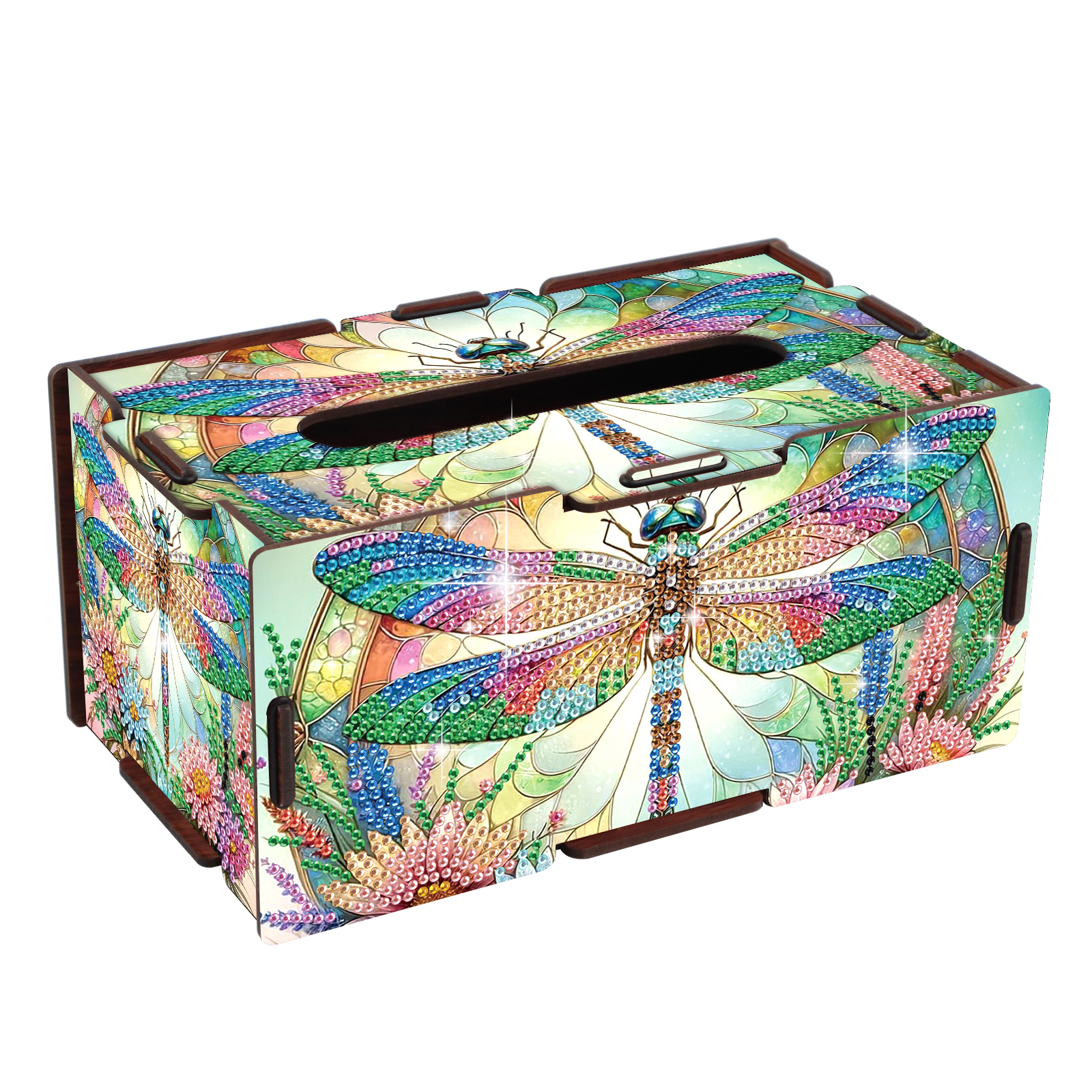 DIY diamond painting kit tissue box, dragonfly special shape with ...