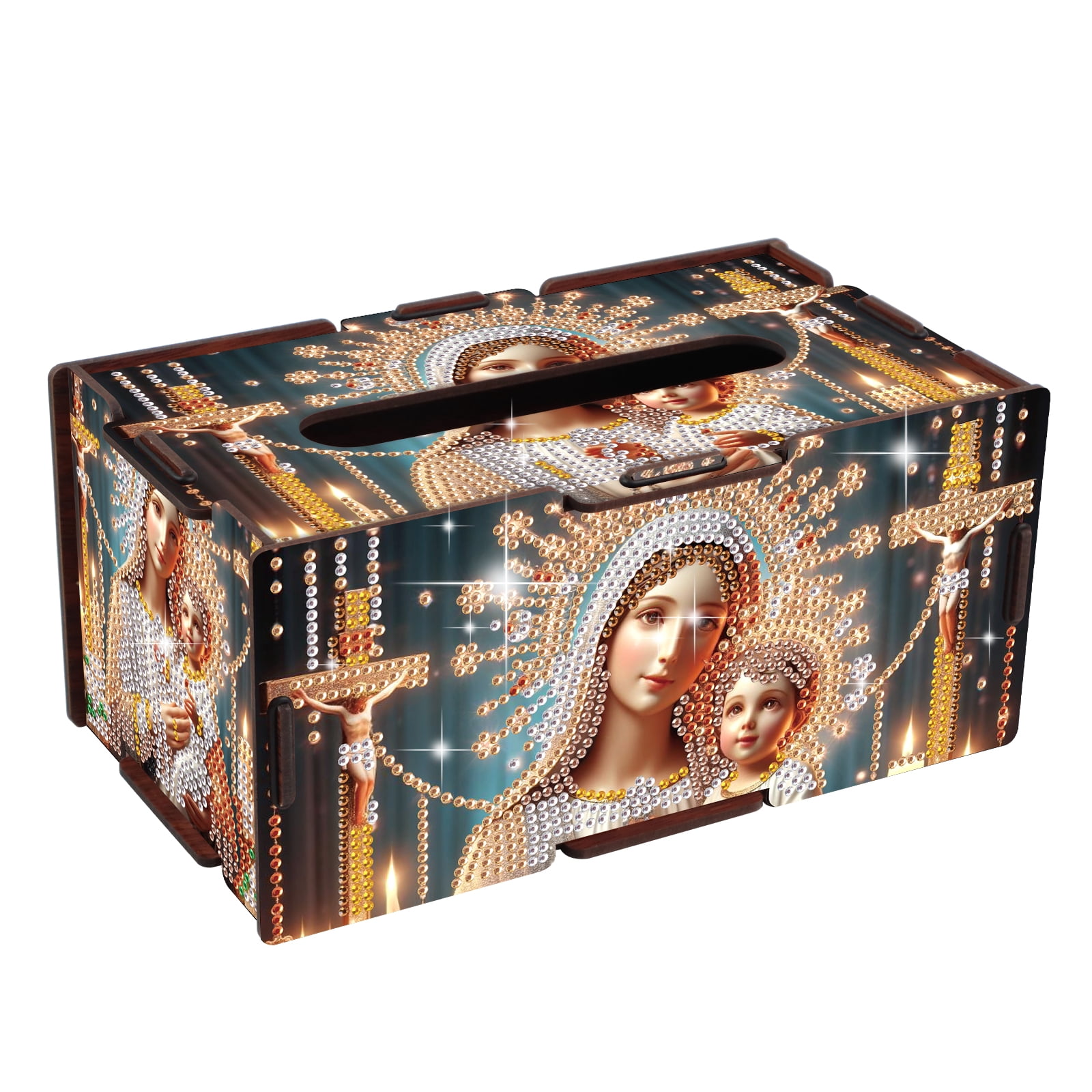 DIY diamond painting kit tissue box, special shape with sparkling ...