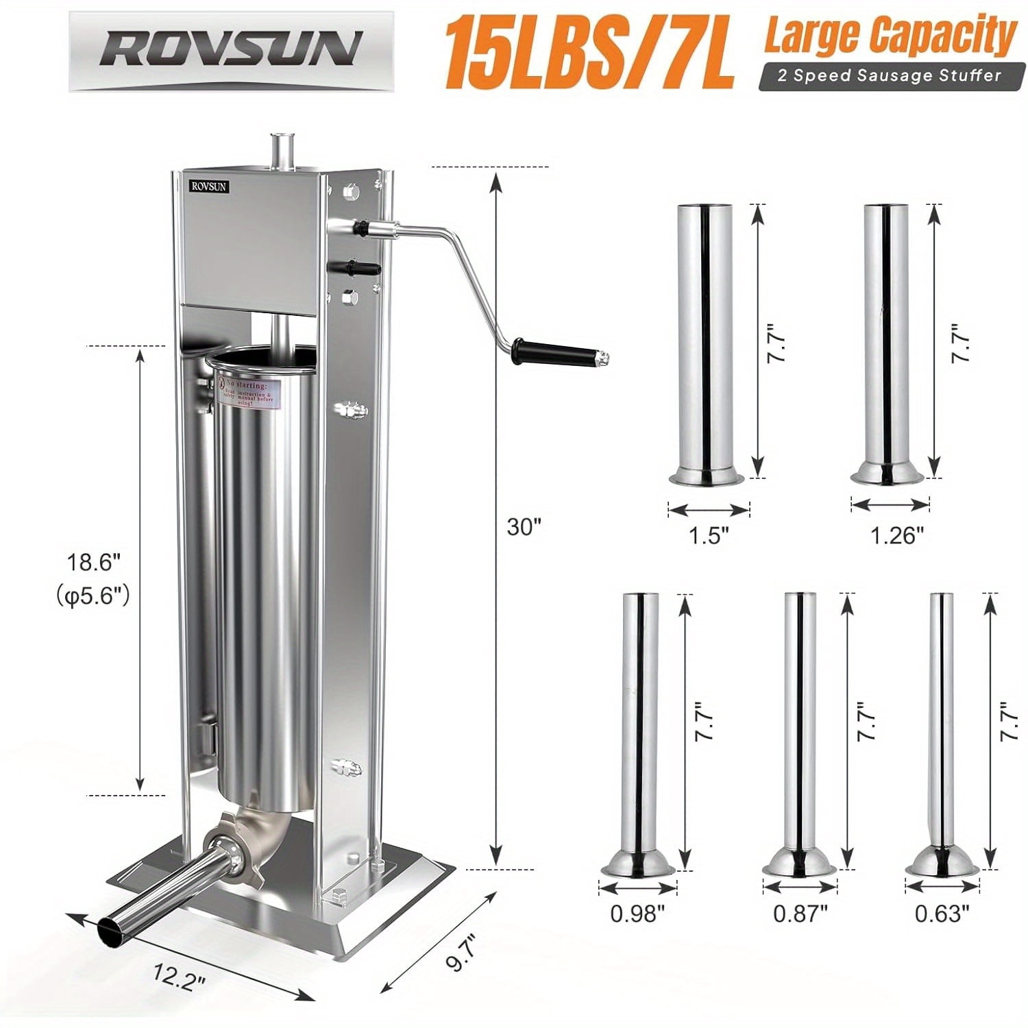 DIY food essentials: 11-pound stainless steel manual sausage stuffing ...