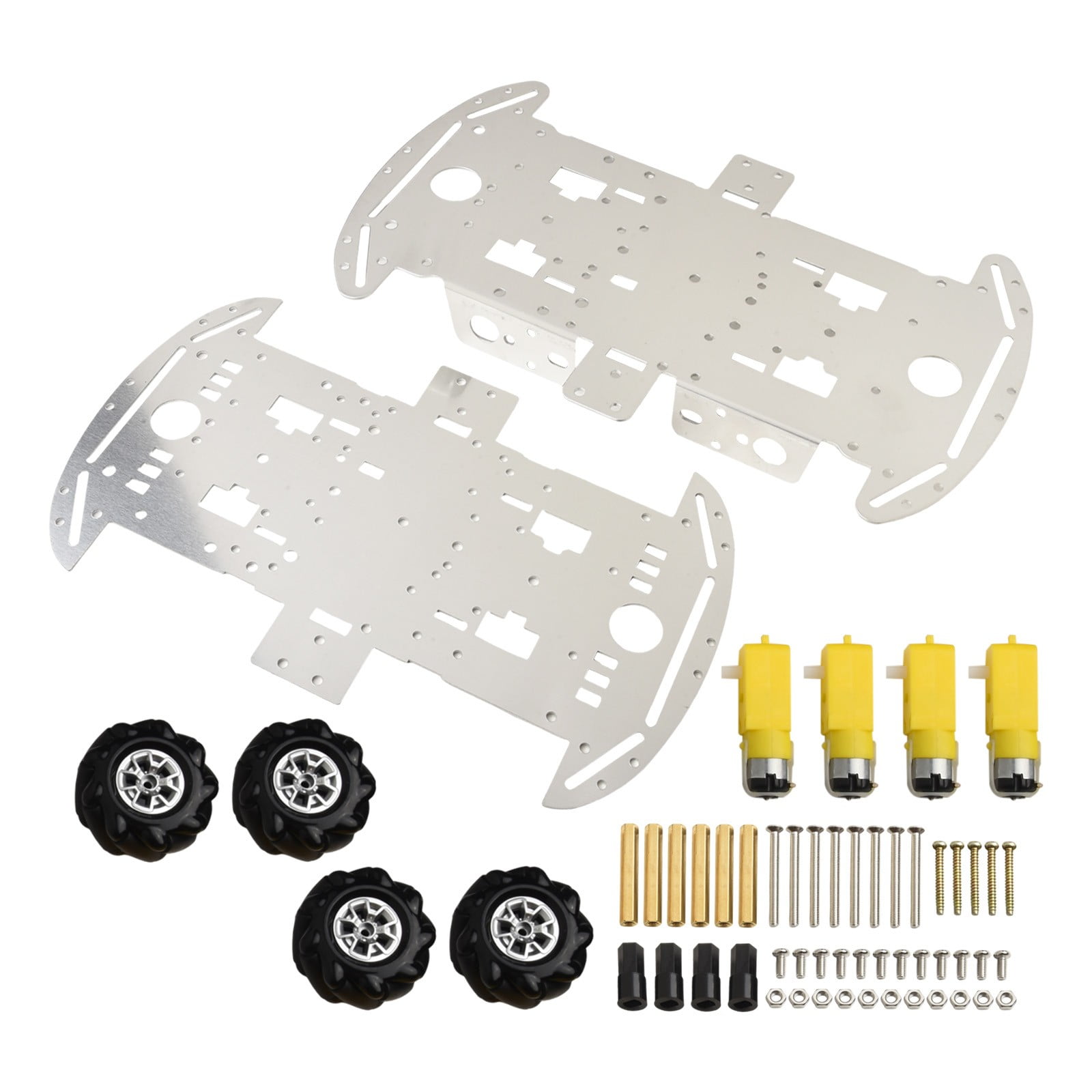 Diy For Mecanum Wheel Car Kit With Metal Chassis And For Tt Motor Smart ...