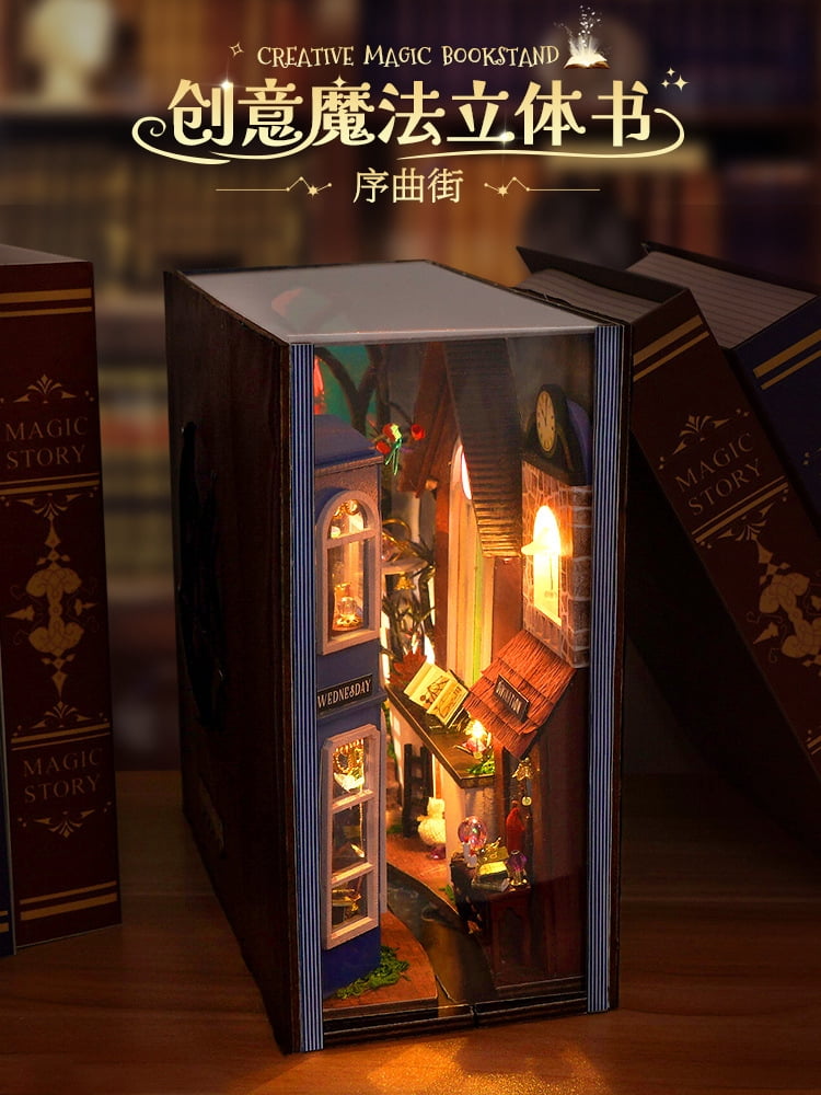 DIY miniature house pop-up book stand, magic house, hand-assembled ...