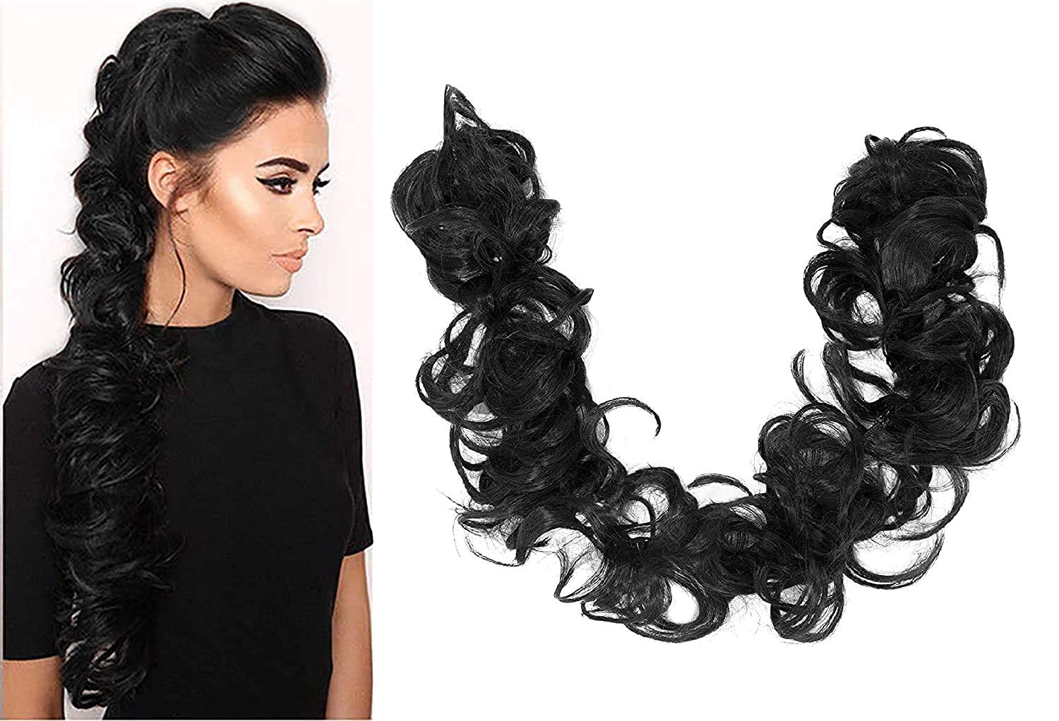 DIYA DIVINE Synthetic Frill Hair Extensions Messy Bun FRIL Juda ...