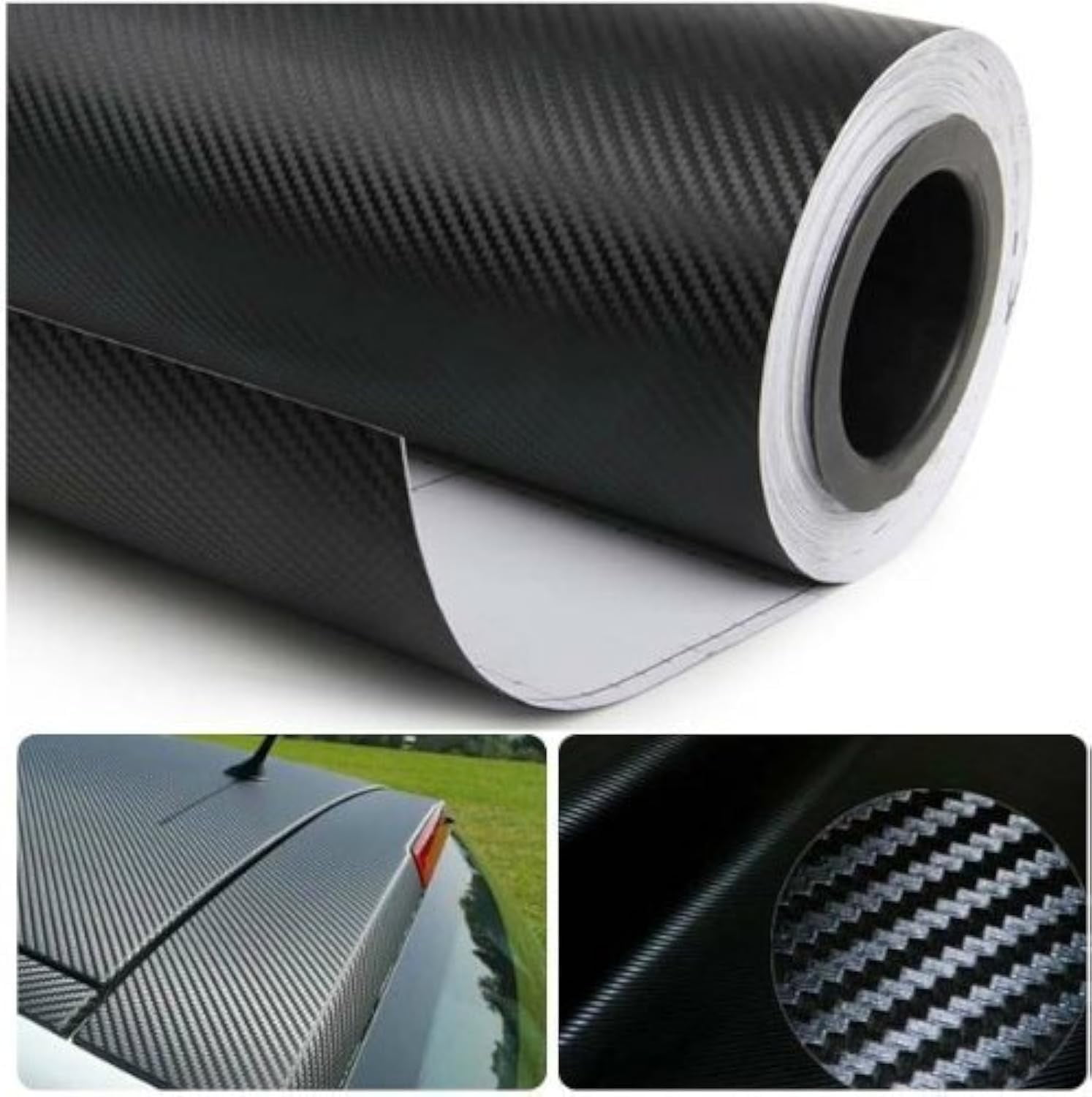 DIYAH 3D Black Carbon IFF17 Fiber Film Twill Weave Vinyl Sheet Roll ...