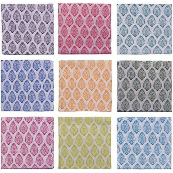 DIYANAIMPEX 10 Pc Cotton Cloth Napkins Hand Block Print Hand Made Size ...
