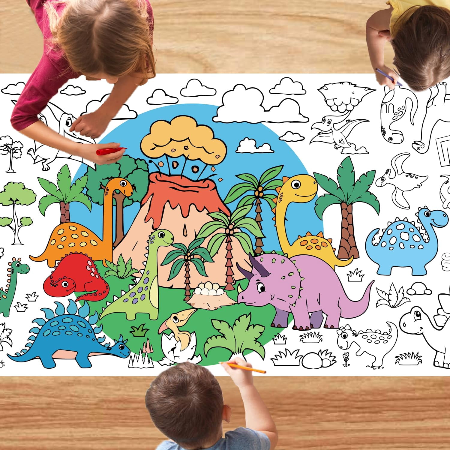 DIYASY Giant Coloring Poster, MMF7 30 x 72 In Big Jumbo Table Size ...