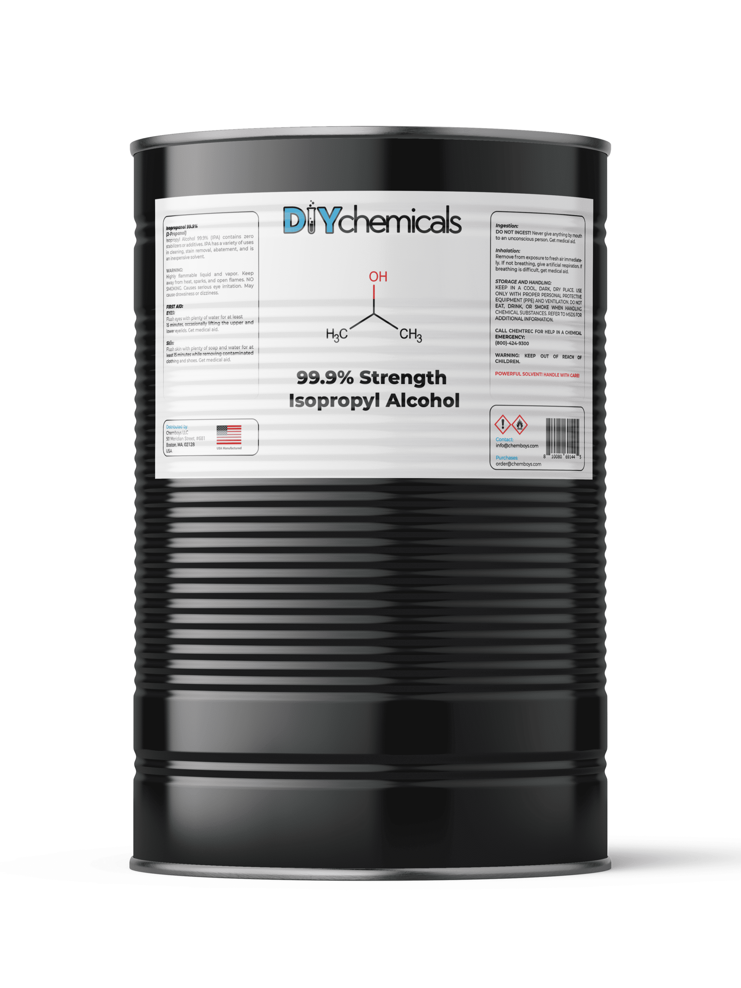 DIYChemicals Isopropyl Alcohol 99.9% - Pure Isopropanol Industrial ...