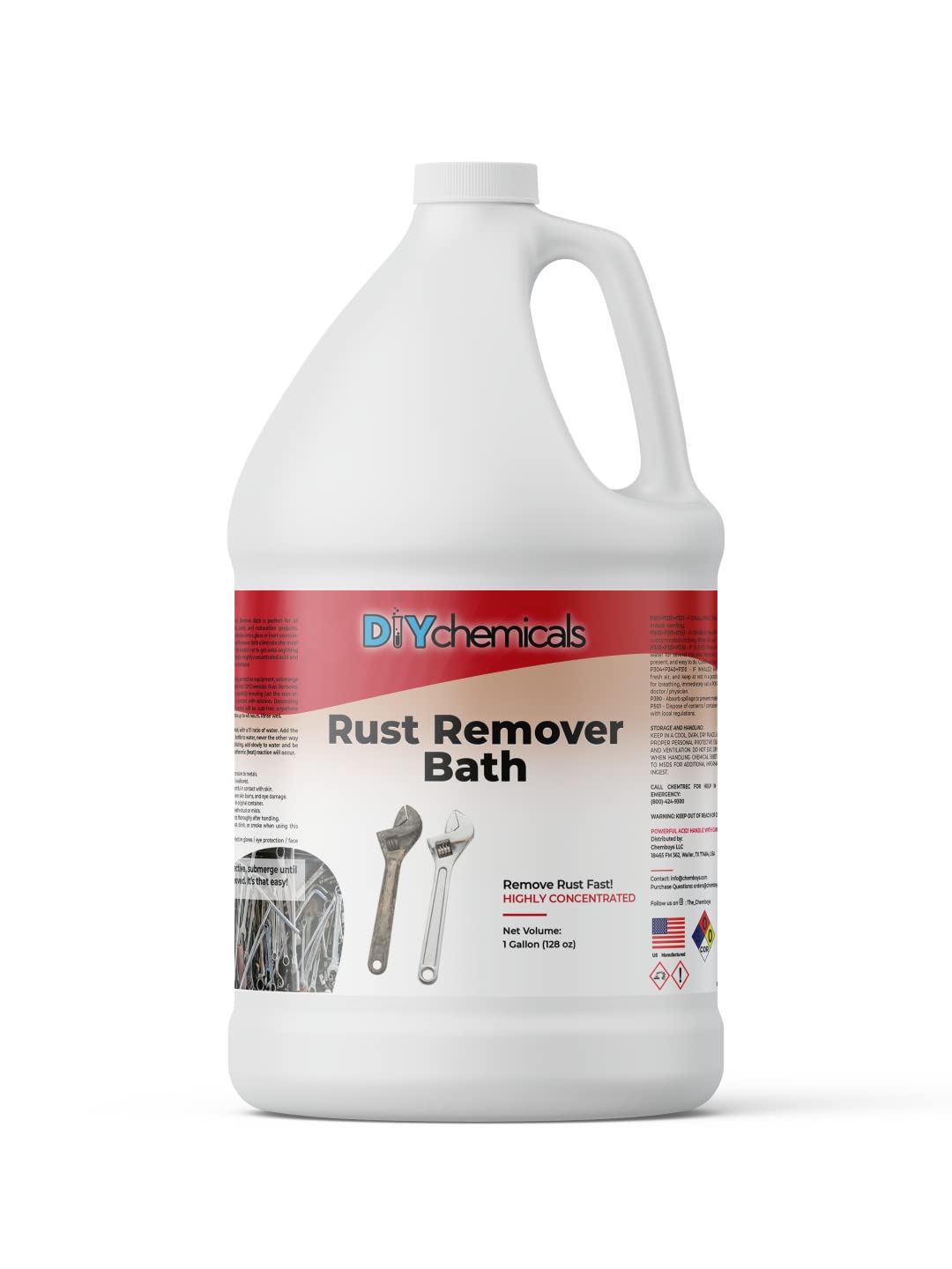 DIYChemicals Rust Remover - Ultra High Purity Orthophosphoric Acid for ...