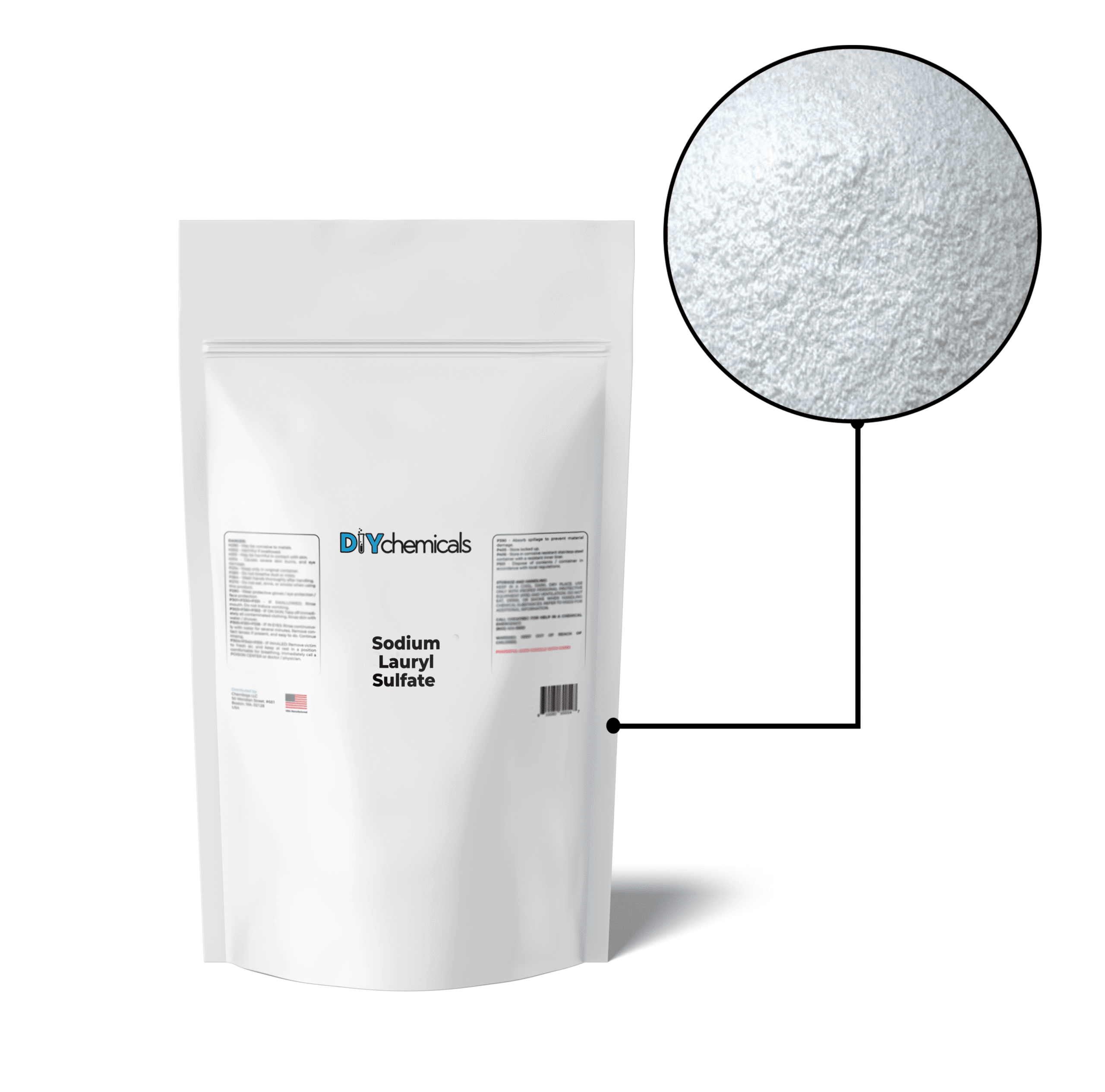 DIYChemicals Sodium Lauryl Sulfate (SLS) - Powder - 2 Pounds (2lbs ...