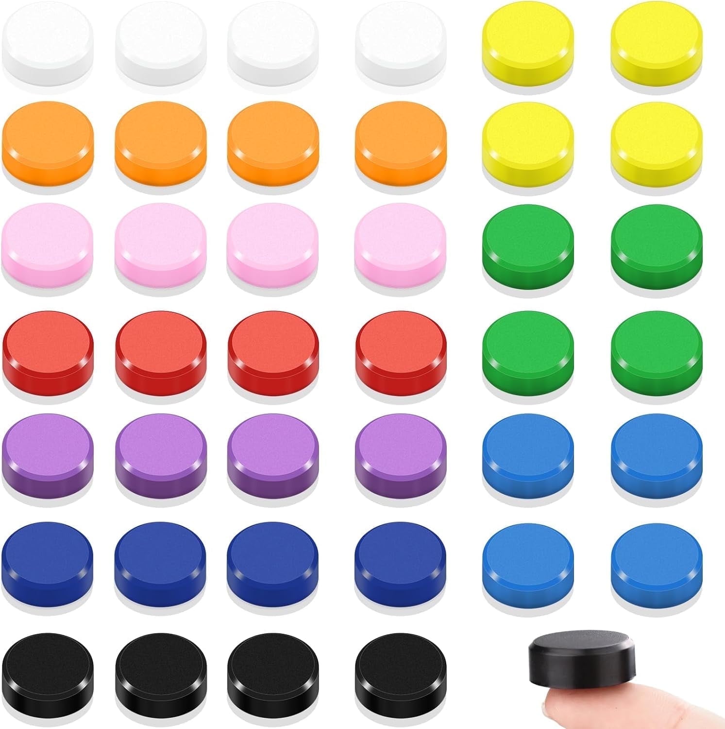 DIYMAG 40Pcs Fridge Magnet 10 Colors Refrigerator Magnets, Colorful ...