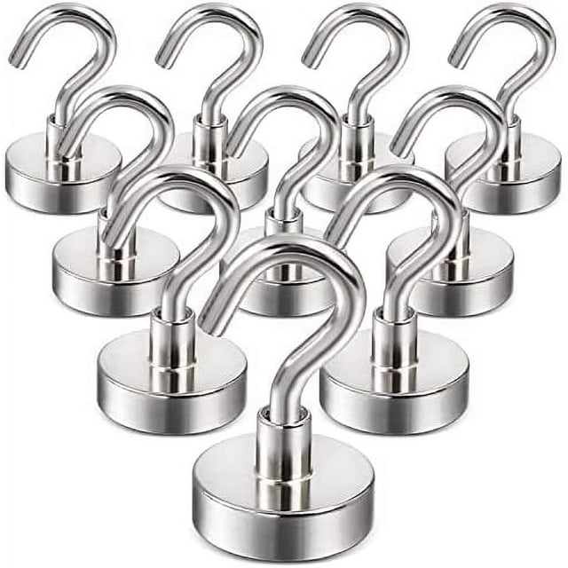 DIYMAG Magnetic Hooks, 25Lbs Strong Magnet Hooks for Kitchen, Home ...