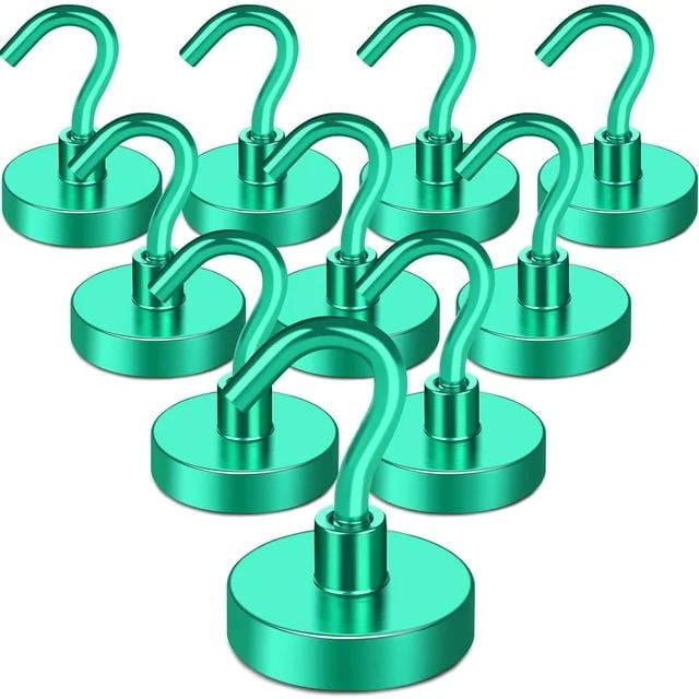 DIYMAG Magnetic Hooks, 80Lbs Strong Neodymium Magnets with Hooks for ...