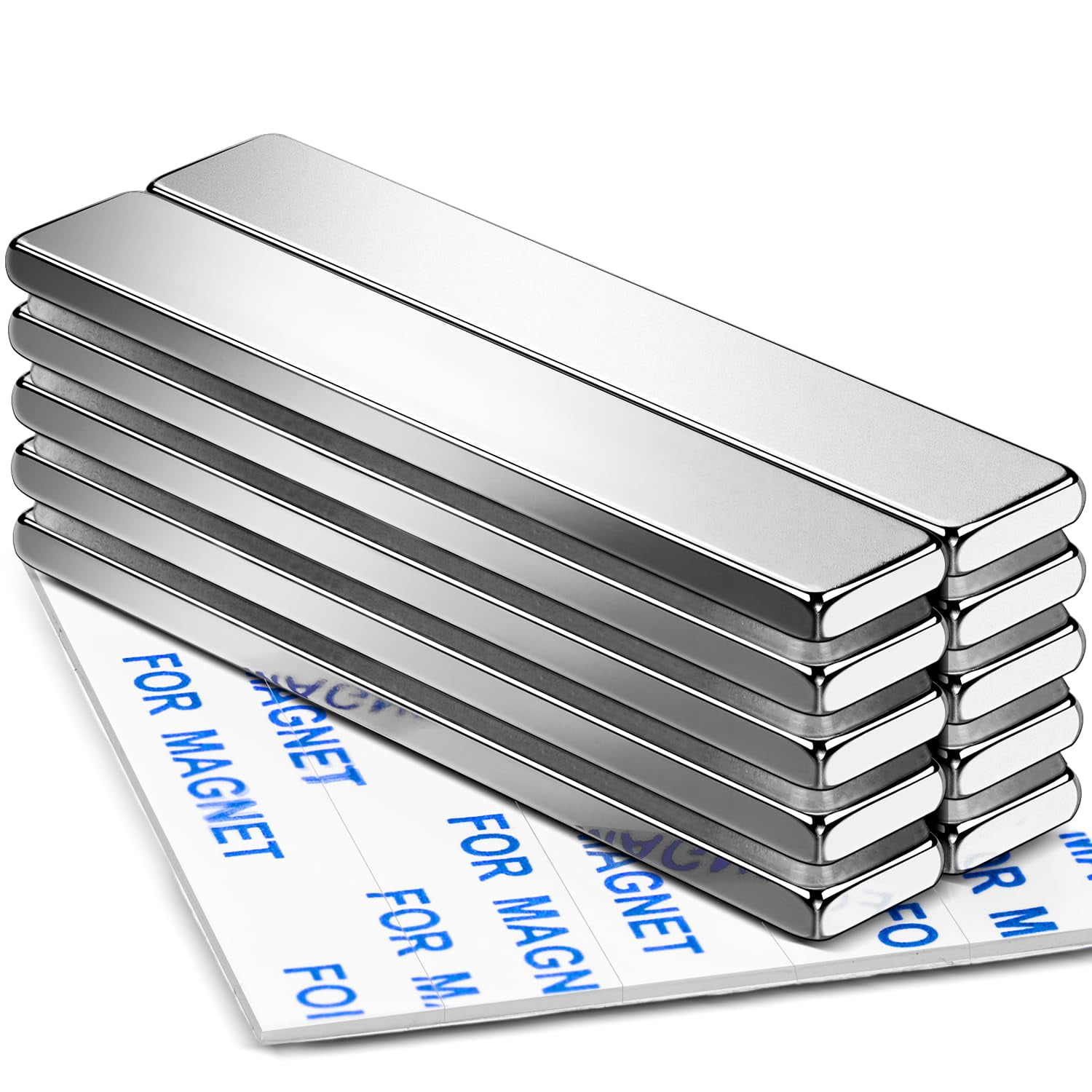 Diymag Neodymium Bar Magnets, Heavy Duty with Adhesive Backing ...