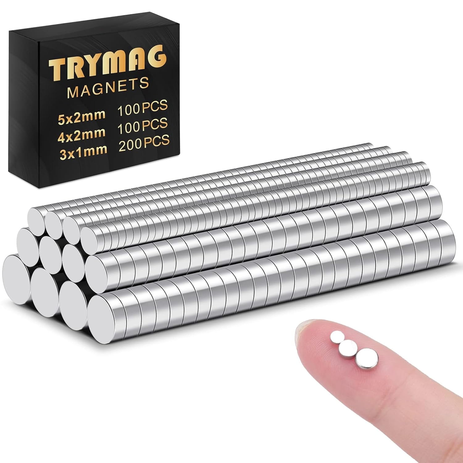 DIYMAG Small Magnets, 400Pcs Rare Earth Magnets, 3 Different Size Tiny ...