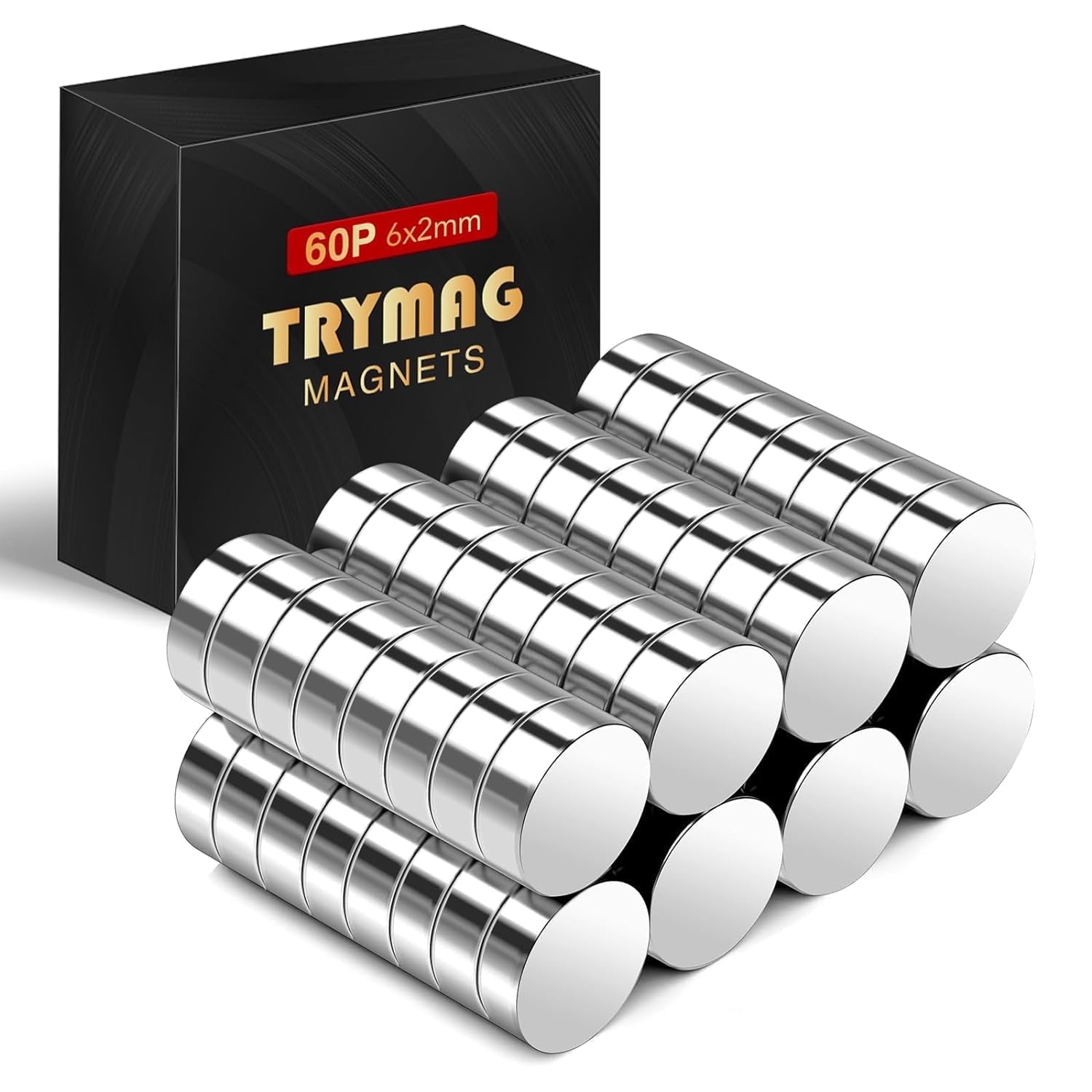 Diymag Small Neodymium Disc Magnets 60 Pcs Tiny Round Earth Magnets for ...