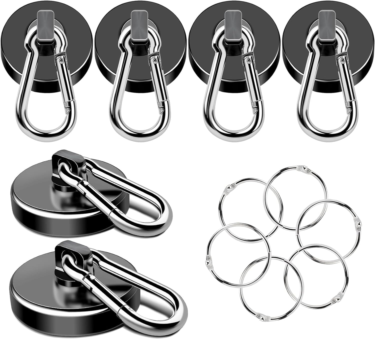 DIYMAG Strong Magnetic Hooks Heavy Duty, 110LB+ Swivel Neodymium ...