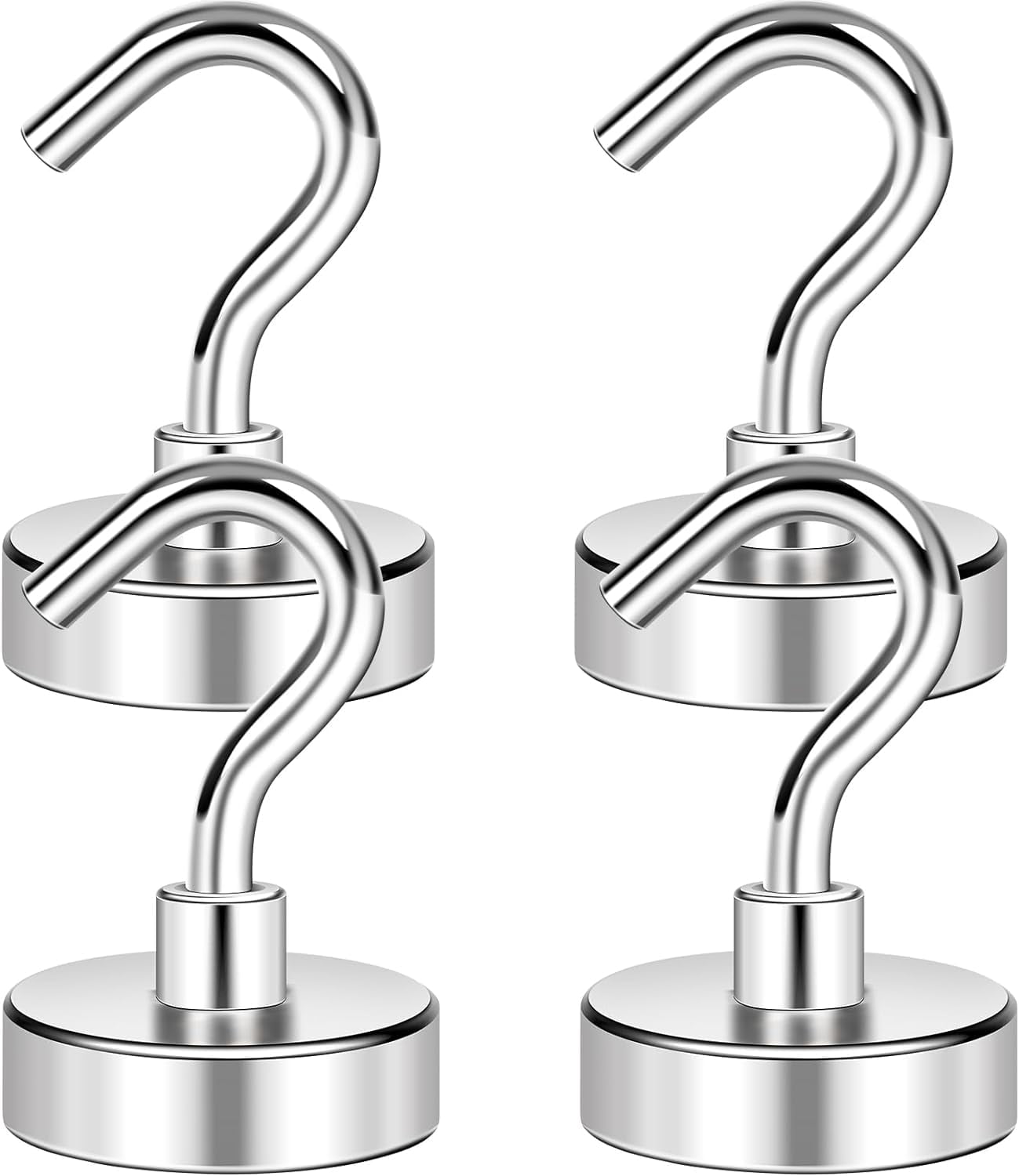 DIYMAG Strong Magnetic Hooks Set, Heavy Duty 40lbs for Metal Fridge ...