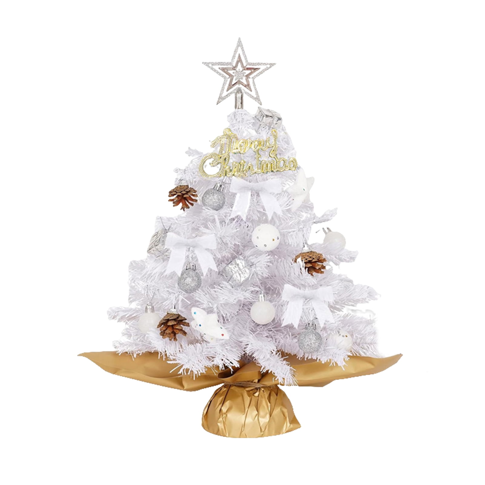 DIYOO 18" Starry Desktop Christmas Tree: Miniature Evergreen with LED ...