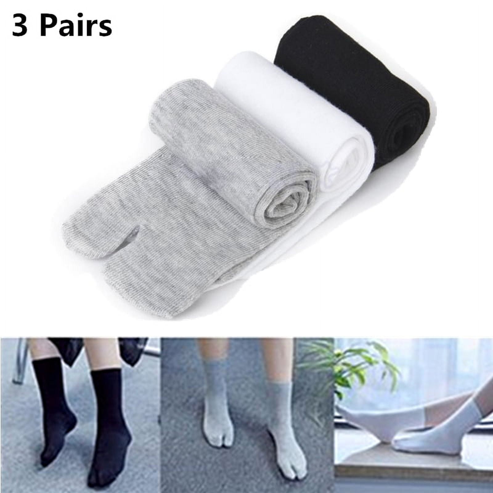 DIYOO Split Toe Socks, Japanese Kimono Tabi Socks, Soft Comfortable ...
