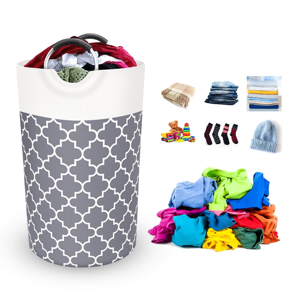 DIYOO 82L Large Laundry Basket Collapsible, Clothes Basket Laundry with ...