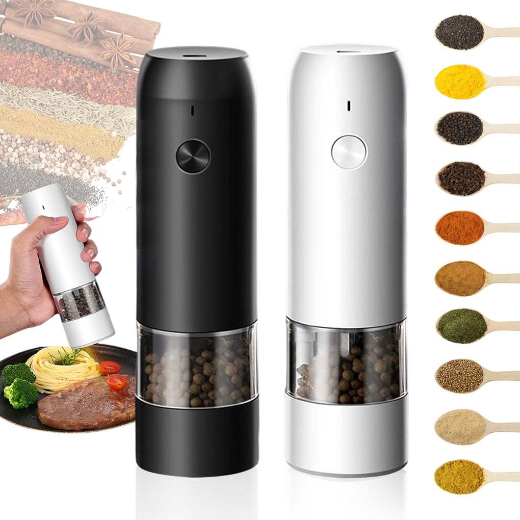 DIYOO Kitchen Electric Pepper and Sea Salt Grinder, USB Charging ...