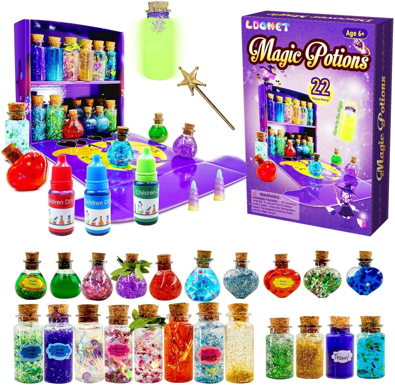 DIYOO Magical Fairy Potion Set for Kids 22 DIY Elixirs Christmas Decor ...