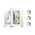 DIYPC White Gaming Computer Case, Micro ATX, USB3.0, Dual Tempered ...