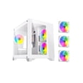 DIYPC White Gaming Computer Case, Micro ATX, USB3.0, Dual Tempered ...