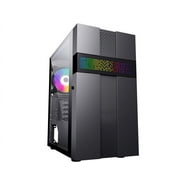 DIYPC Dragon-R-4LED Black USB3.0 Steel /Tempered Glass ATX Mid Tower ...