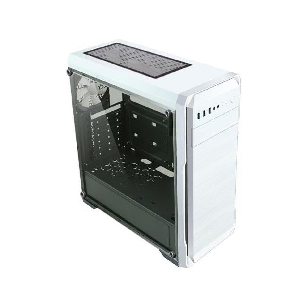 DIYPC DIY-A1-W White Tempered Glass USB 3.0 ATX Mid Tower Computer Case ...