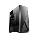 DIYPC Rainbow-Flash-V3 Black Steel / Tempered Glass ATX Mid Tower ...