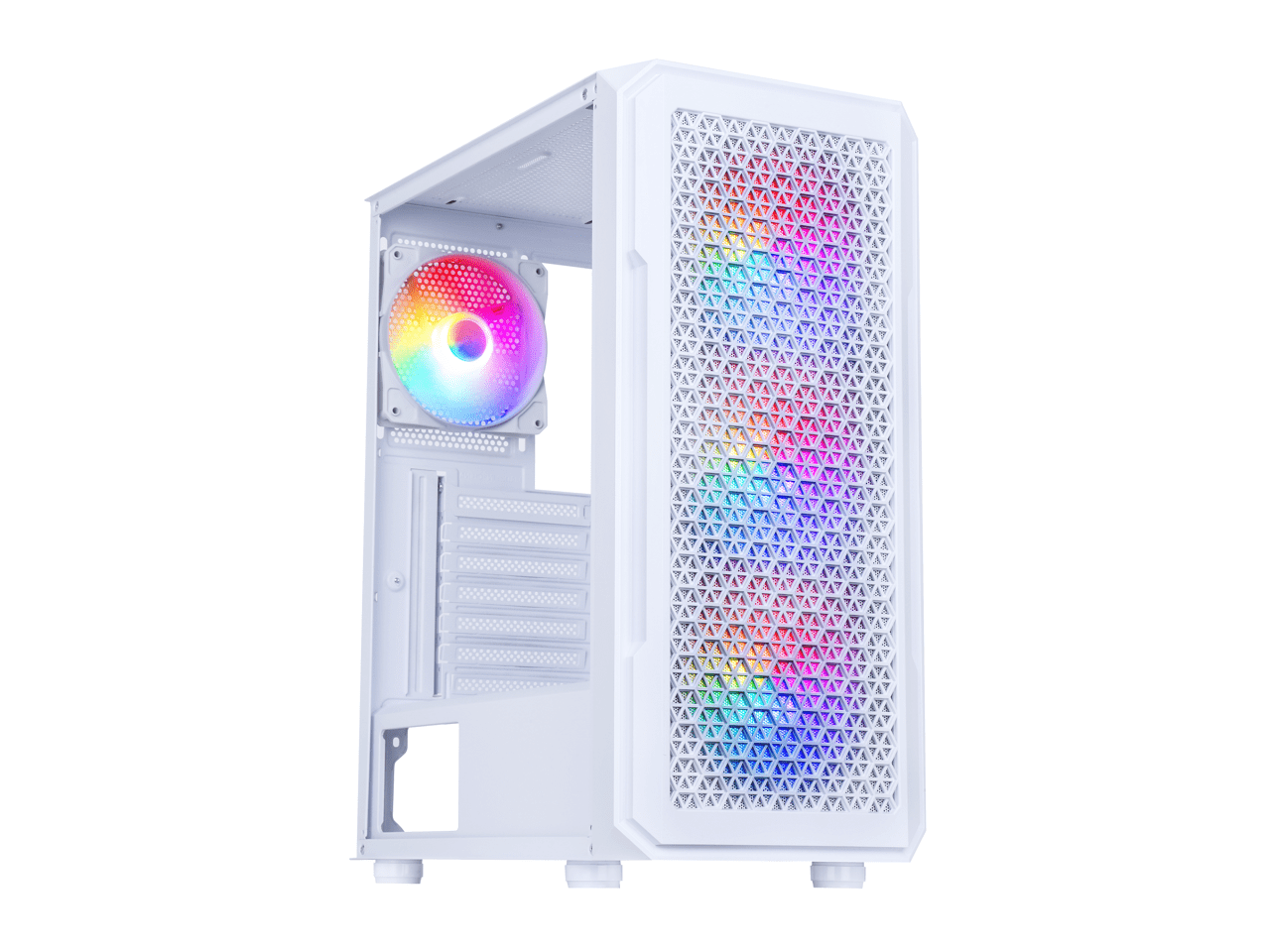 DIYPC S3-W-LED White USB3.0 Steel ATX Mid Tower Gaming Computer Case w ...