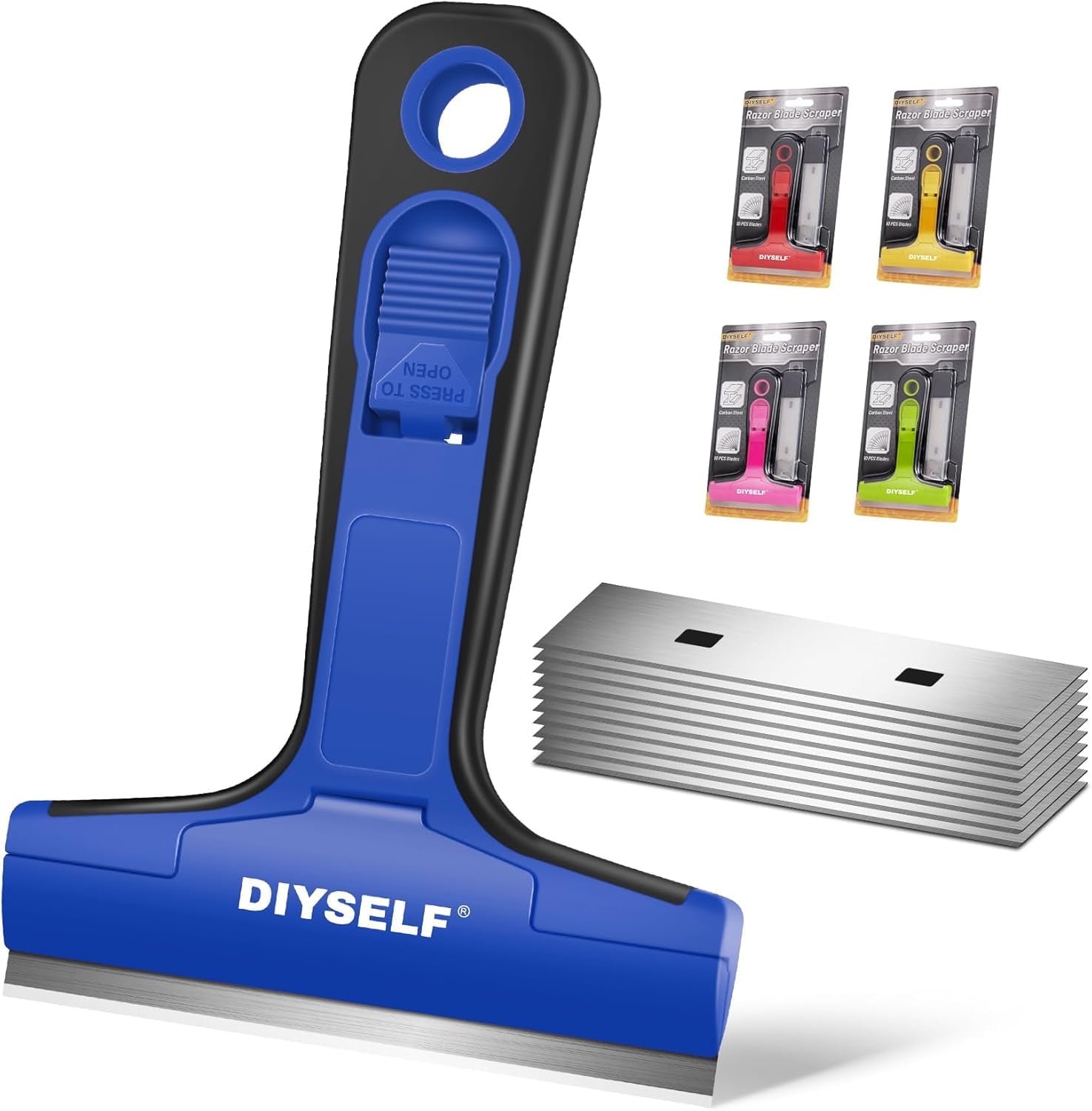 UCutit Razor Blade Scraper, 10 Blades, Glass, Stove, Window, Paint ...