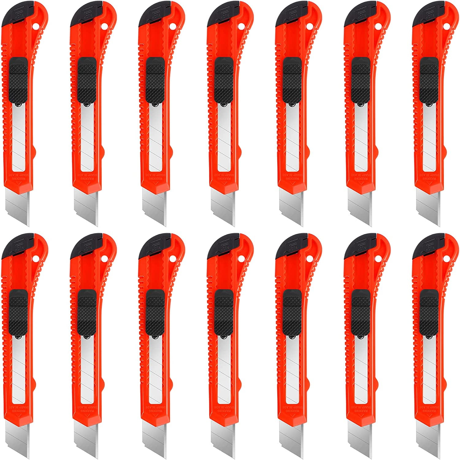 DIYSELF 14 Pack Utility Knife Retractable, Box Cutter Knife with 18mm ...