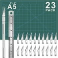 DIYSELF 23 Pack Exacto Knife Hobby Knife Kit, 20 Spare Art Knife Blades ...