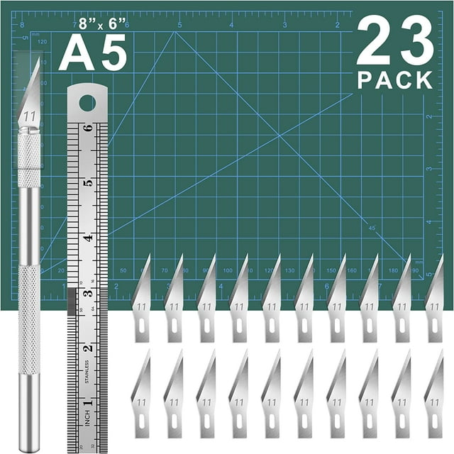 DIYSELF 23 Pack Exacto Knife Hobby Knife Kit, 20 Spare Art Knife Blades ...