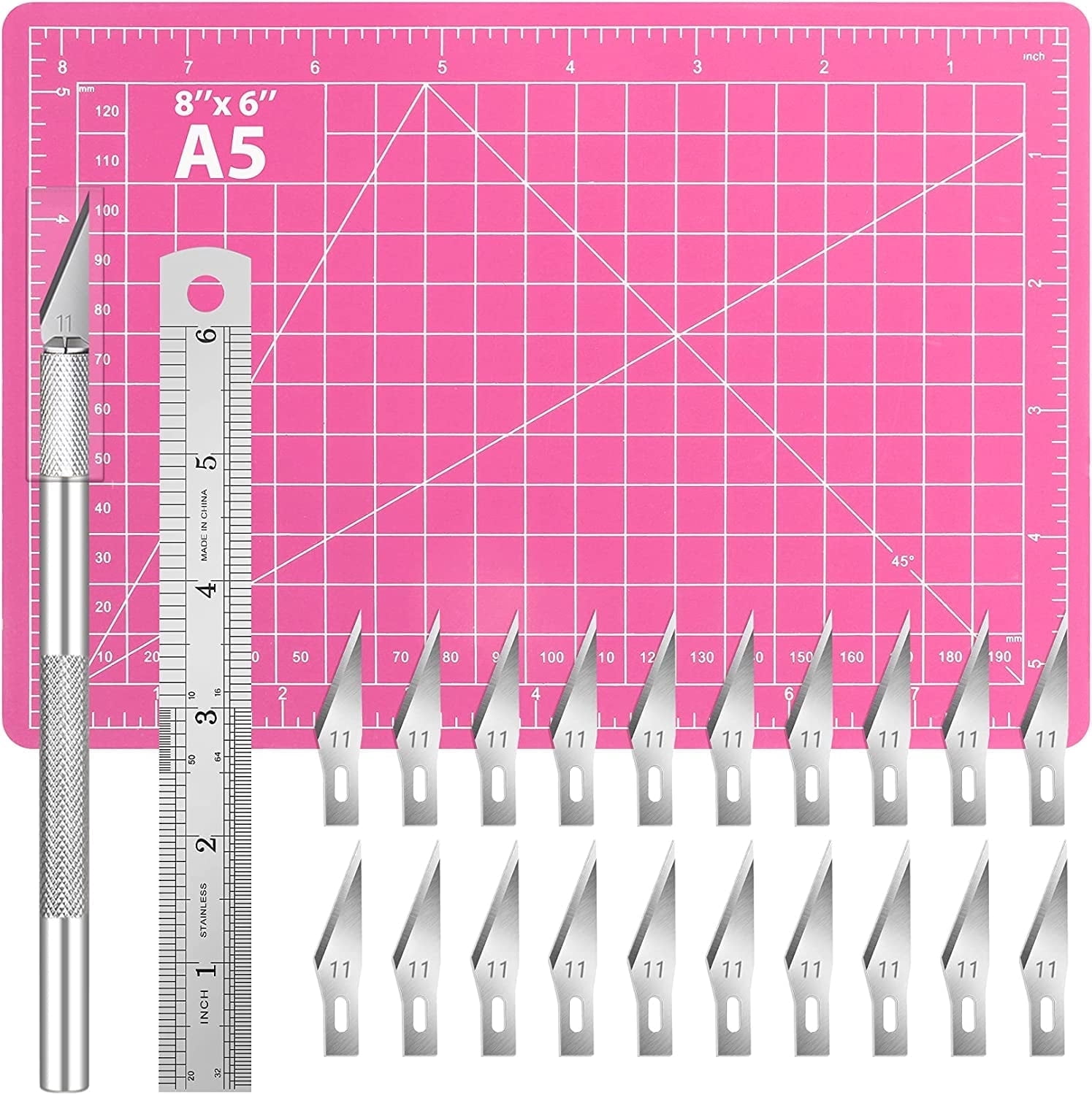DIYSELF 23 Pack Exacto Knife Hobby Knife Kit, 20 Spare Art Knife Blades ...